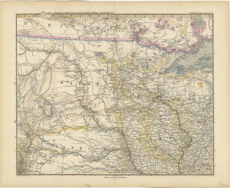 Set of two Antique Maps of the region of Oregon, Idaho, Wyoming ...