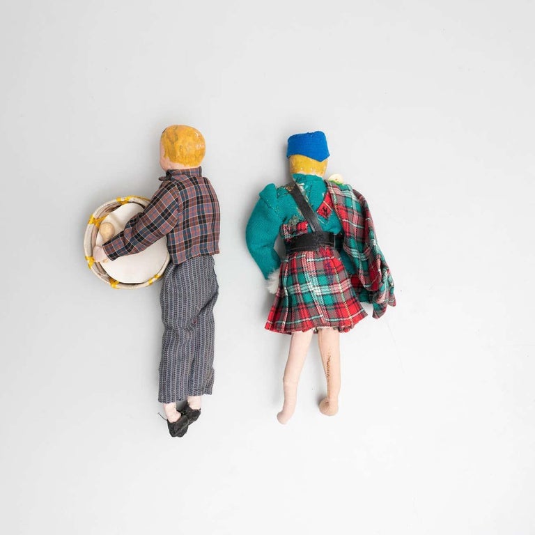 Set of Two Antique Traditional Spanish Rag Doll, circa 1920 For Sale at ...