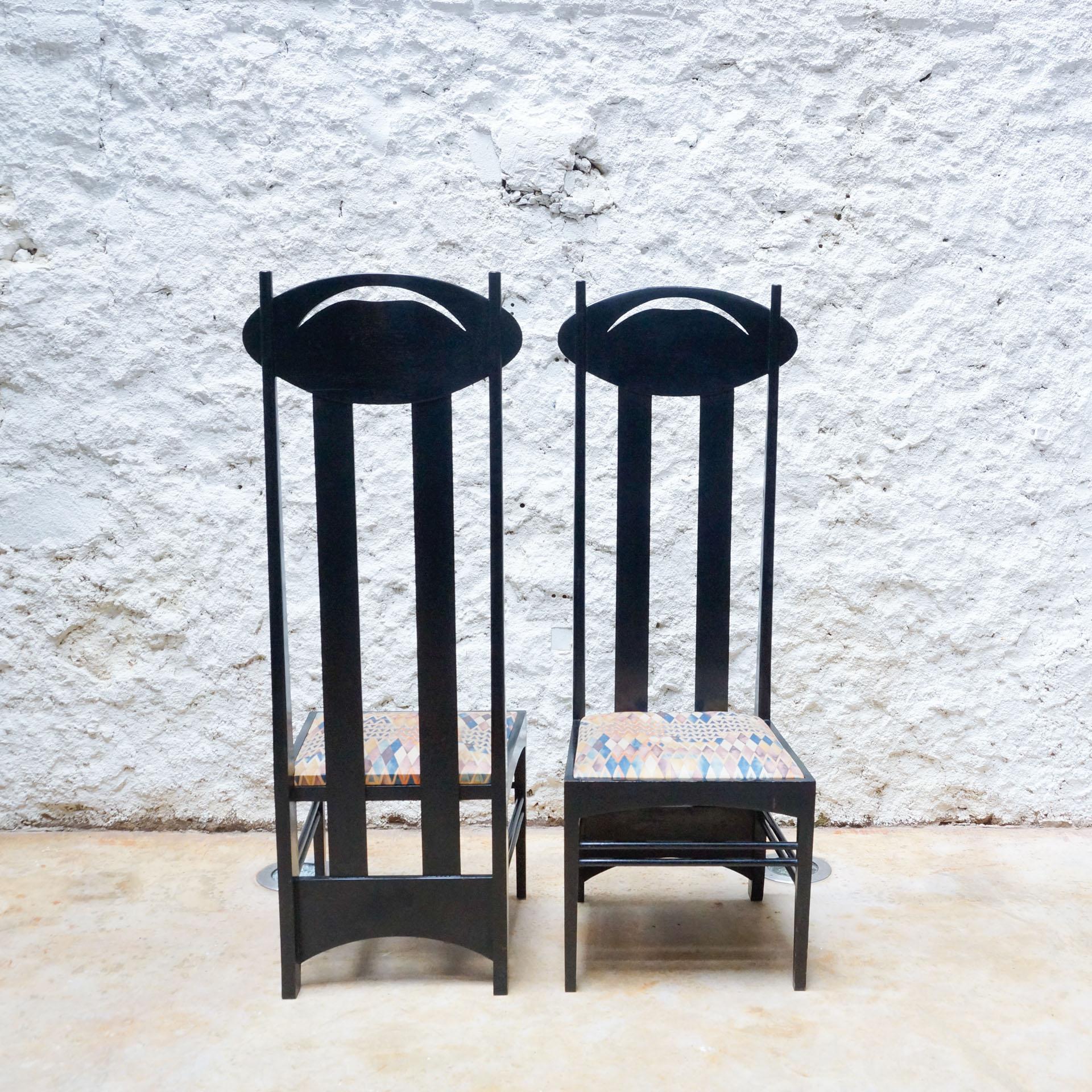 Set of Two 'Argyle' Chair Designed by Charles Rennie Mackintosh For ...