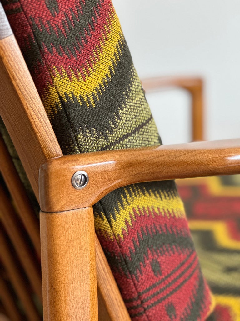 Set of Two Armchairs by Zenon Bączyk, Mind the Gap Upholstery, Europe, 1960s For Sale at 1stDibs