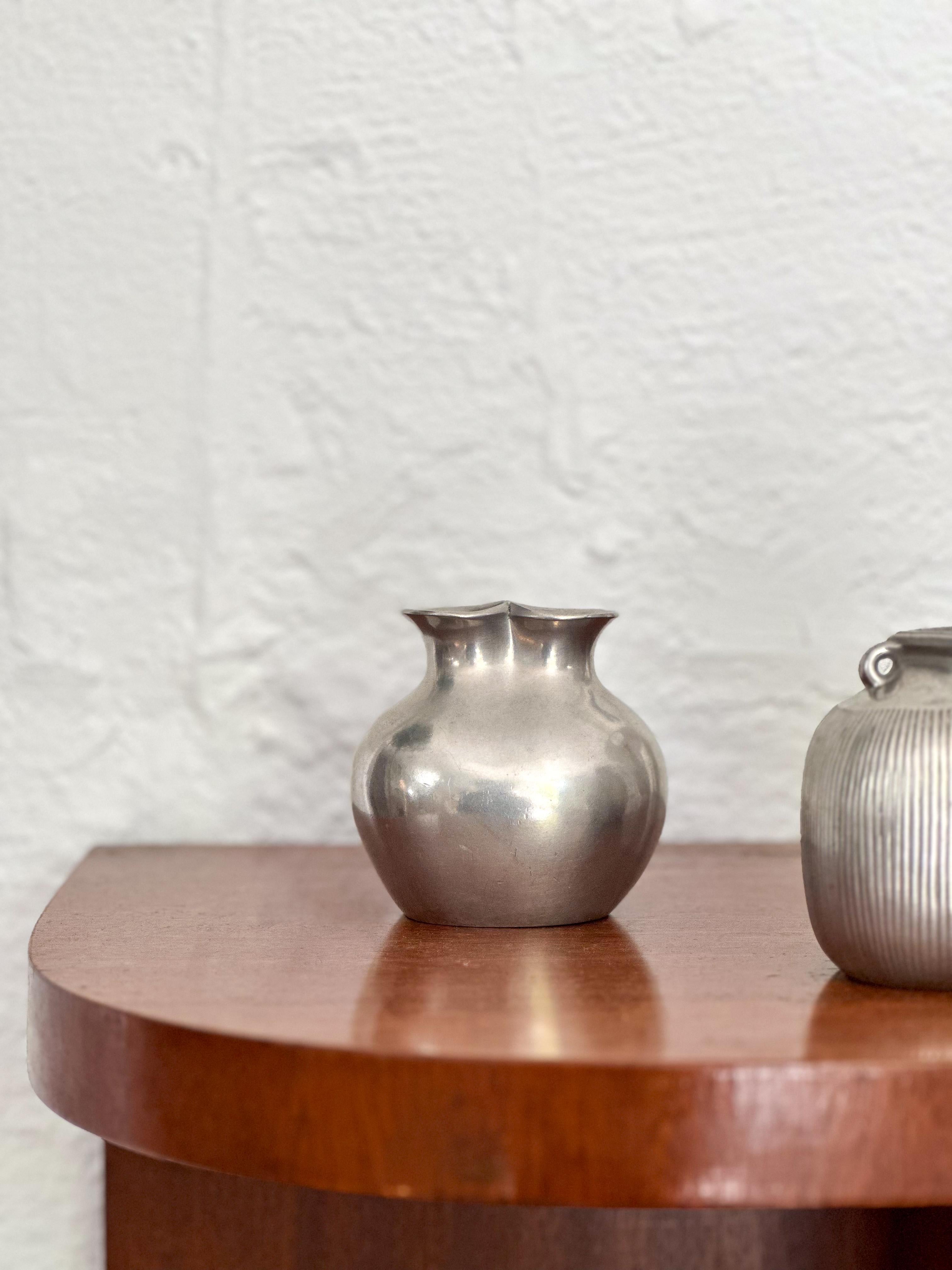 Set of Two Art Deco Pewter Vases by Just Andersen, Denmark, 1930s For ...