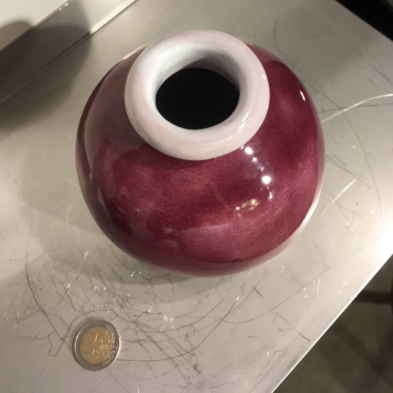 Set of Two Ball Vases, Fruits and Cherry Tree, Cloutier Freres, France ...