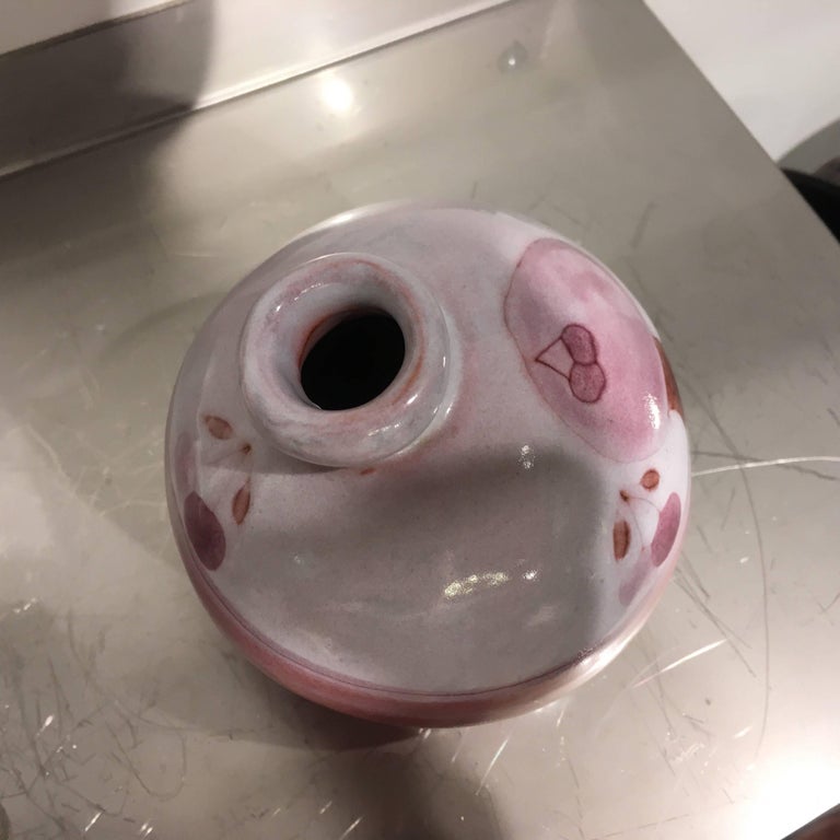 Set of Two Ball Vases, Fruits and Cherry Tree, Cloutier Freres, France ...