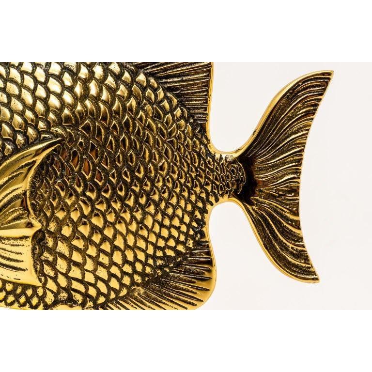 Set of Two Brass Fish Sculptures by Sarried at 1stDibs | fish brass ...