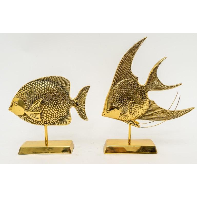 Set of Two Brass Fish Sculptures by Sarried at 1stDibs | fish brass ...