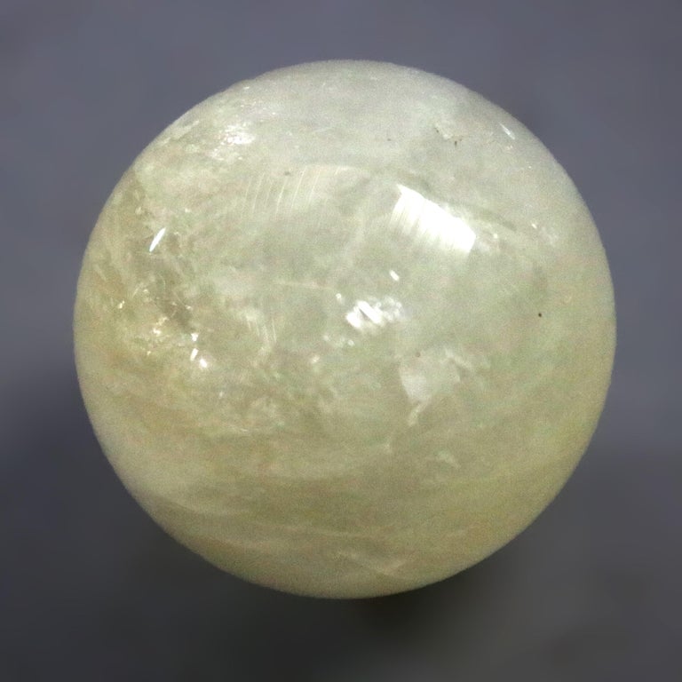 Set of Two Chinese Jade Green and White Onyx Balls, 20th Century For ...