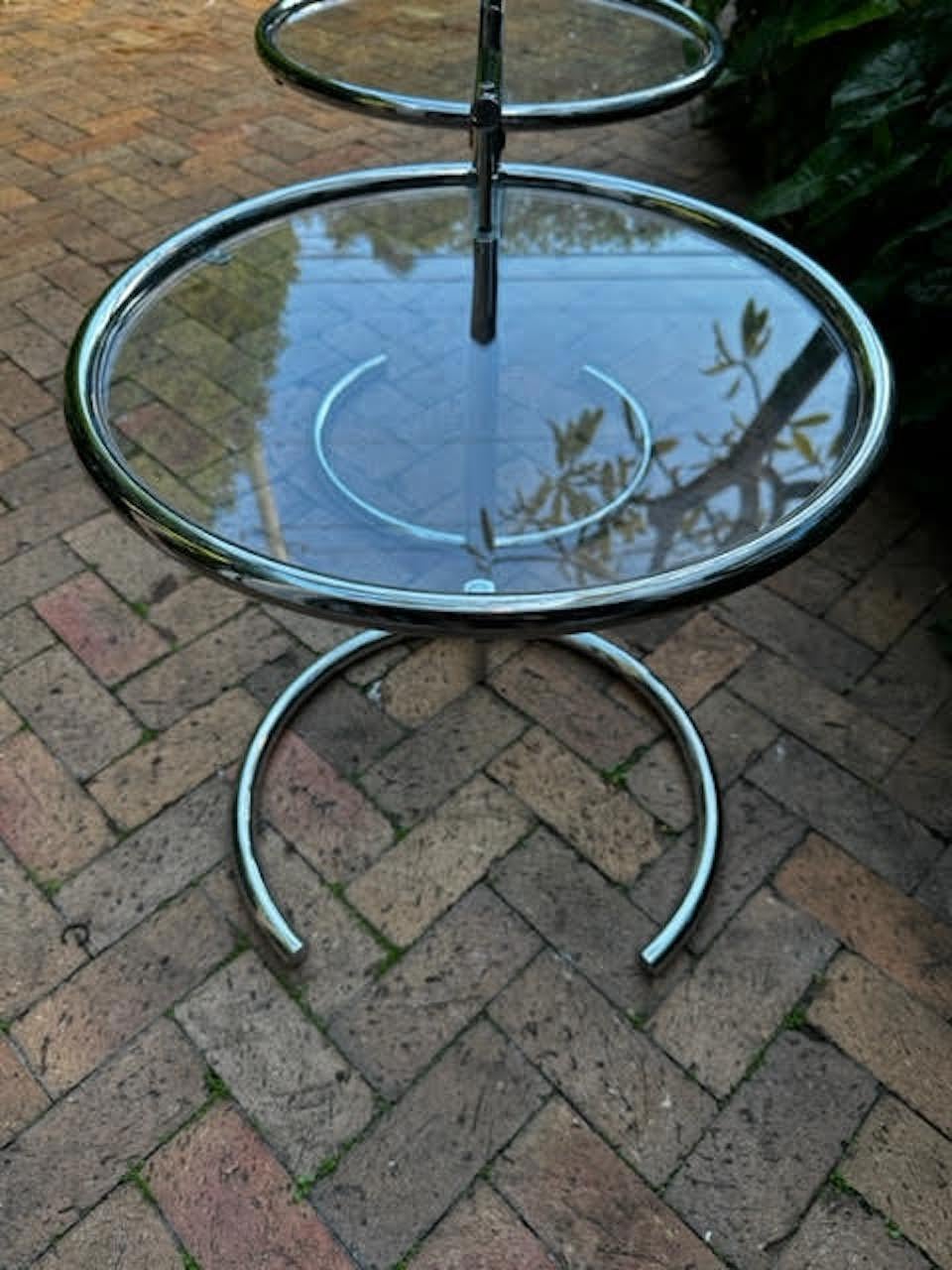 Set of Two ClassiCon Adjustable E 1027 Table by Eileen Gray in Stock ...