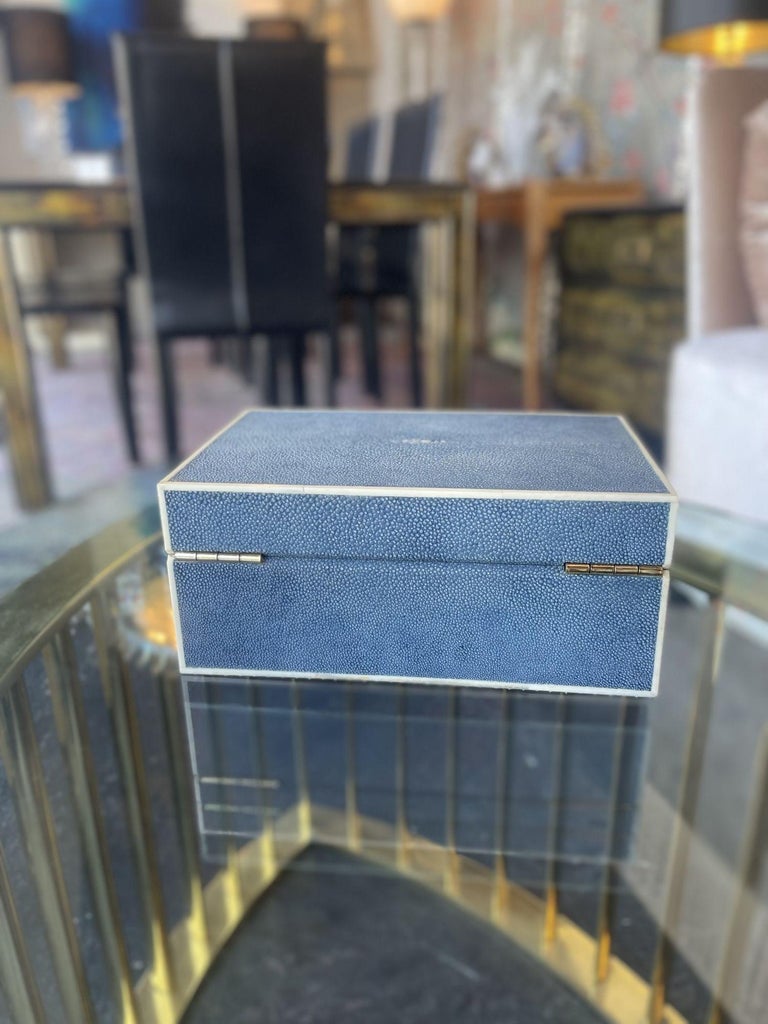 Set of Two Colorful Shagreen Boxes For Sale at 1stDibs
