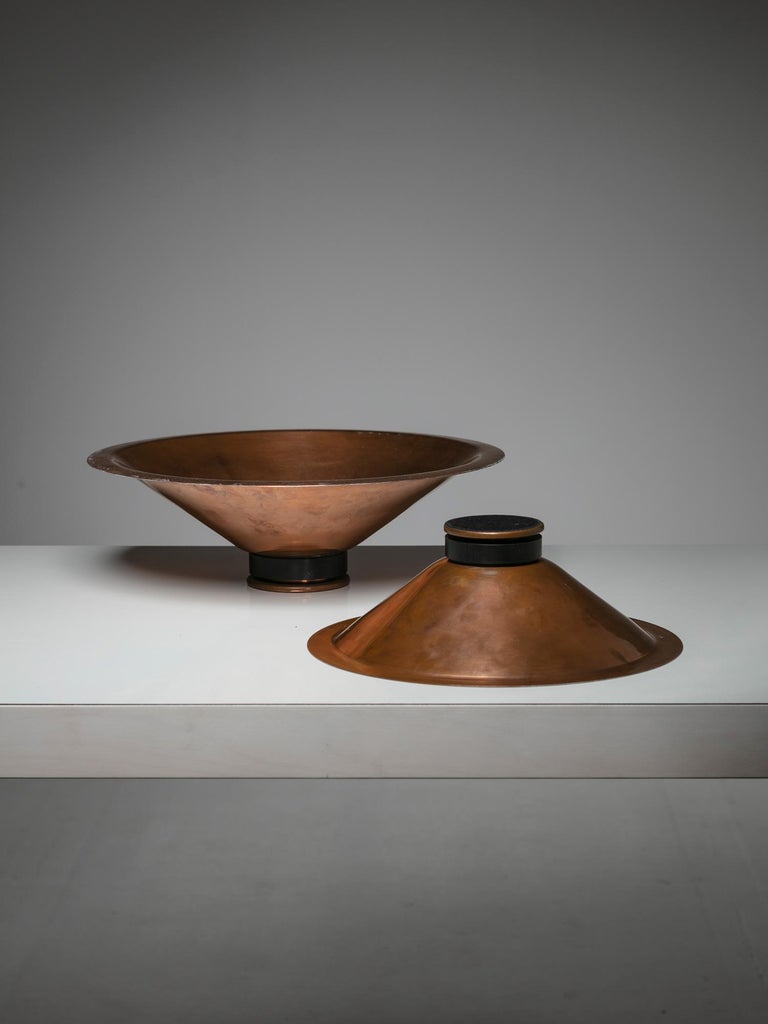 Set of Two Copper Centerpieces For Sale at 1stDibs