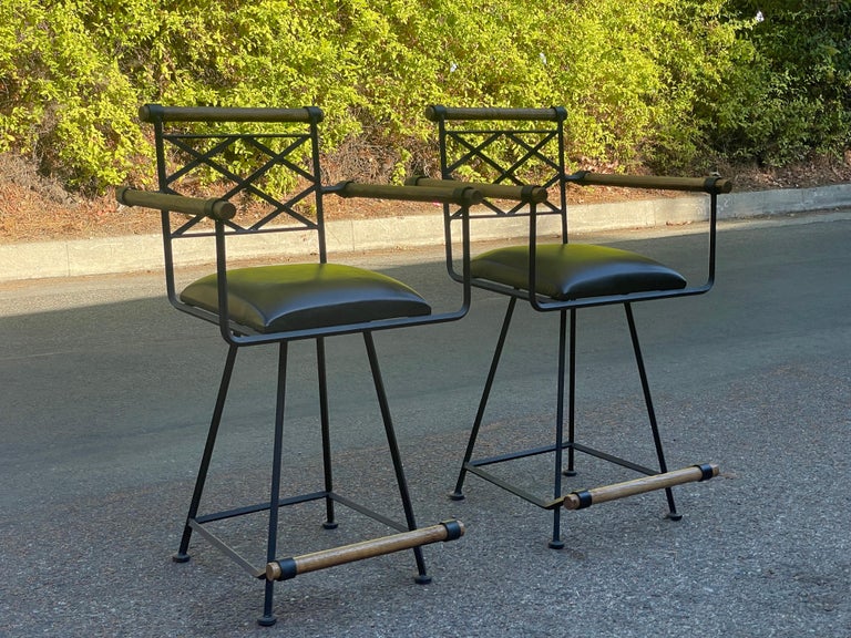 Swivel Bar Stools in Style of Cleo Baldon for Inca Products - Set of ...