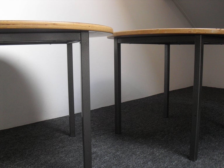 Set of Two Dutch Design Mid-Century Modern Round Gispen 'B9' Side ...