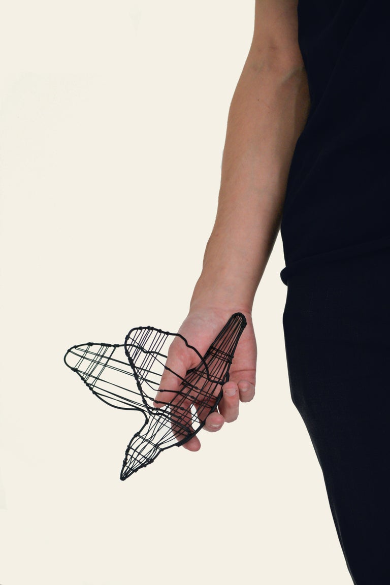 Set of Two "Flight Shadows" Decoration, Handcrafted Metal Sculpture by ...