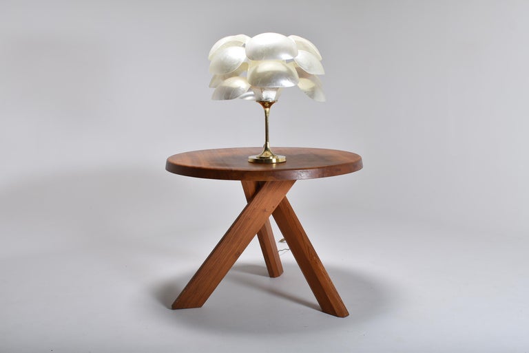 Set of Two Floral Lamps by Maison Rougier, 1970, Canada at 1stDibs