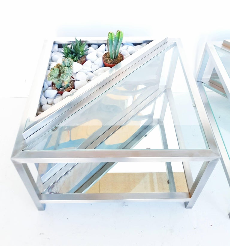 Set of Two French Planter Side Table or Coffee Table, circa 1970 For ...