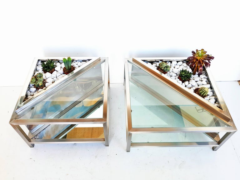 Set of Two French Planter Side Table or Coffee Table, circa 1970 For ...