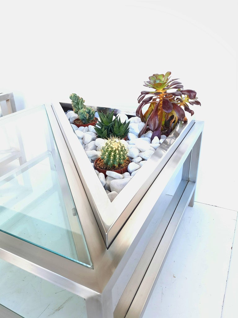 Set of Two French Planter Side Table or Coffee Table, circa 1970 For ...