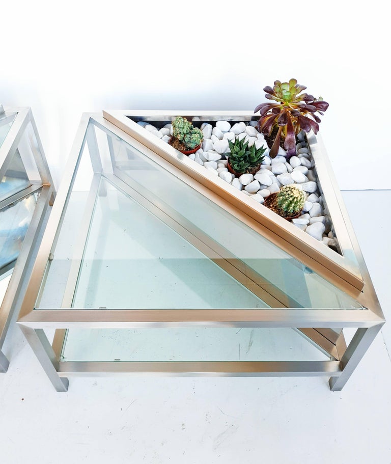 Set of Two French Planter Side Table or Coffee Table, circa 1970 For ...