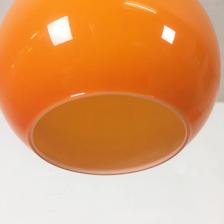 Set of Two German Orange Glass Hanging Light Made by Peill and Putzler ...