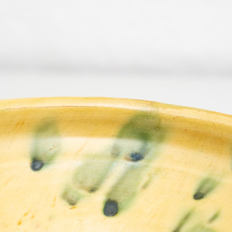 Set of Two Hand Painted Traditional Spanish Rustic Ceramic Plate, circa ...