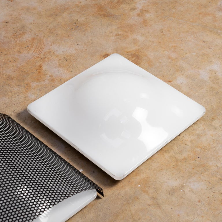 Set of Two IGuzzini Dada Wall Lamp with Rare Metal Diffusers, circa 970 ...