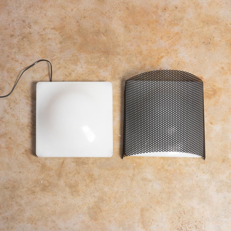 Set of Two IGuzzini Dada Wall Lamp with Rare Metal Diffusers, circa 970 ...