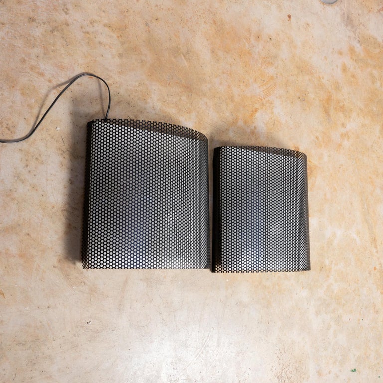 Set of Two IGuzzini Dada Wall Lamp with Rare Metal Diffusers, circa 970 ...