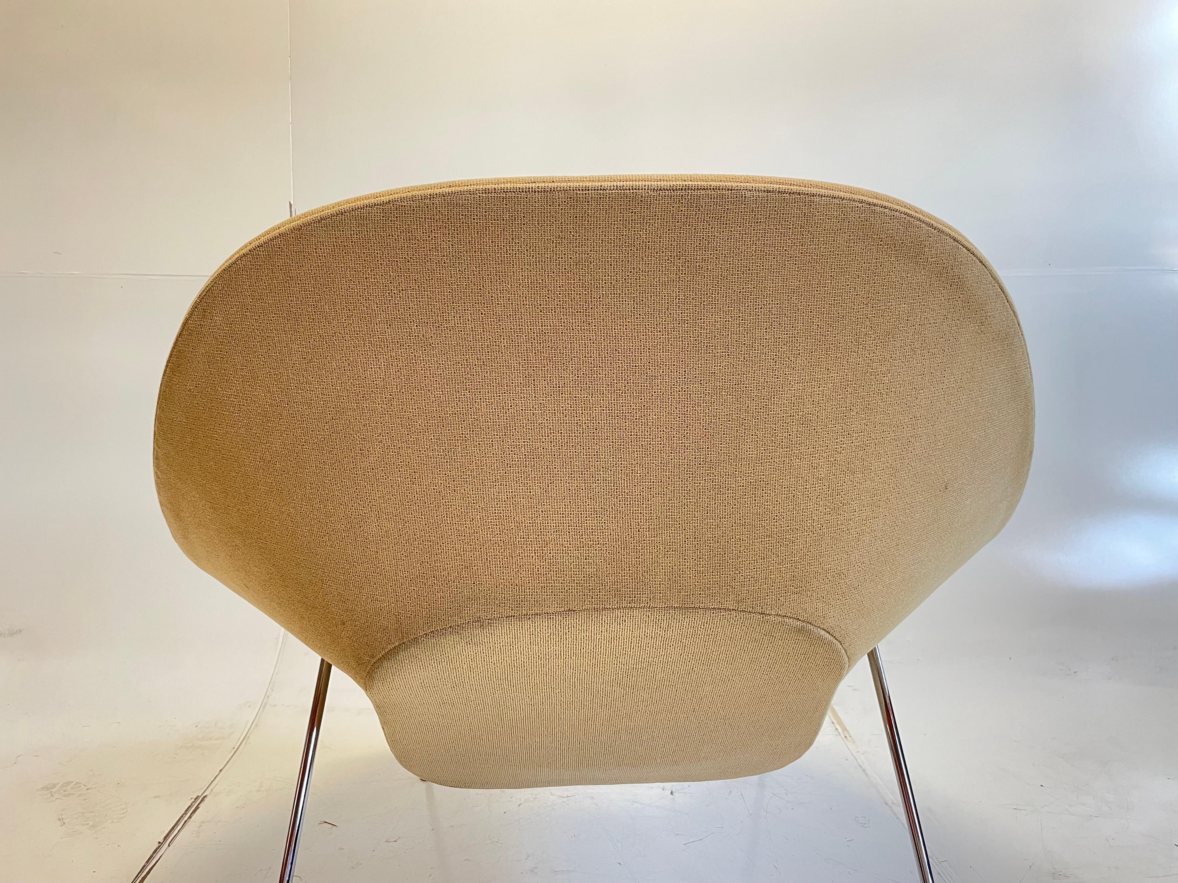 Set of Two, Knoll Womb Chairs Tan Fabric For Sale at 1stDibs