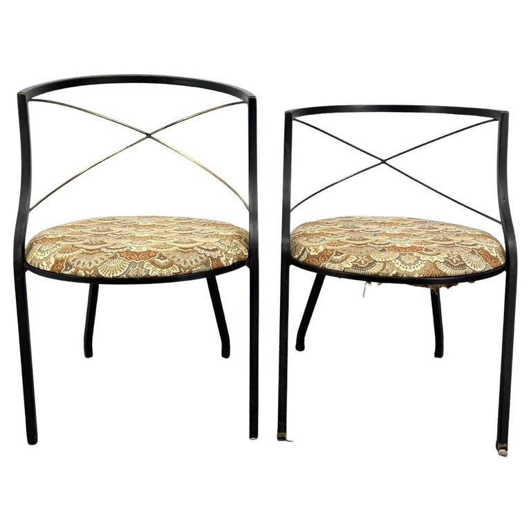 Set of Two Maison Jansen Style Bronze Patio Chairs For Sale at 1stDibs