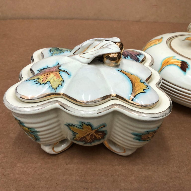 Set of Two Mid-Century Modern Deruta Ceramic Italian Boxes, circa 1960 ...