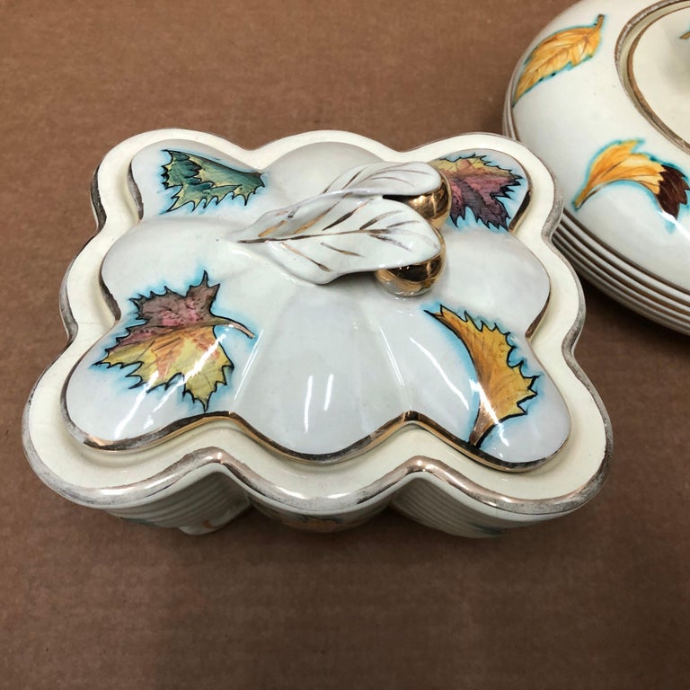 Set of Two Mid-Century Modern Deruta Ceramic Italian Boxes, circa 1960 ...