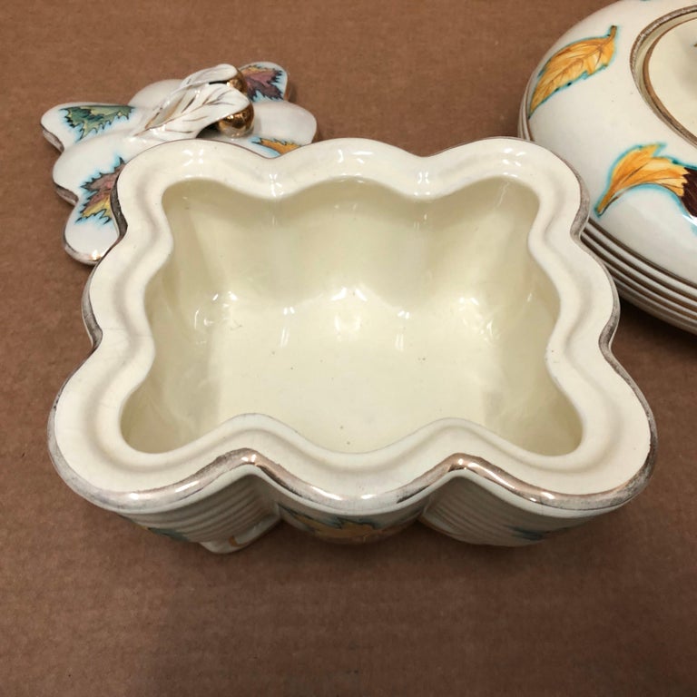 Set of Two Mid-Century Modern Deruta Ceramic Italian Boxes, circa 1960 ...