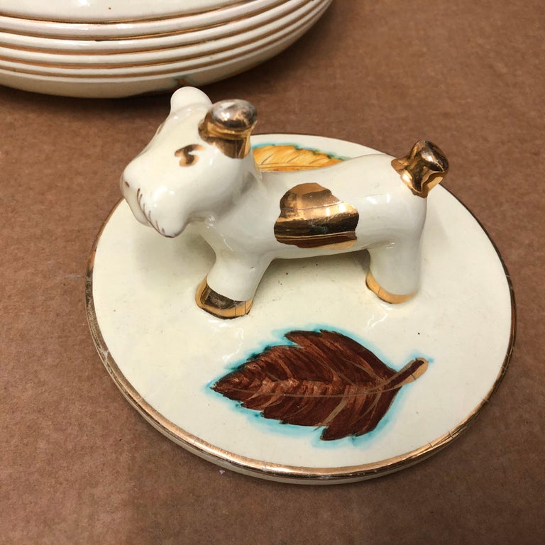 Set of Two Mid-Century Modern Deruta Ceramic Italian Boxes, circa 1960 ...