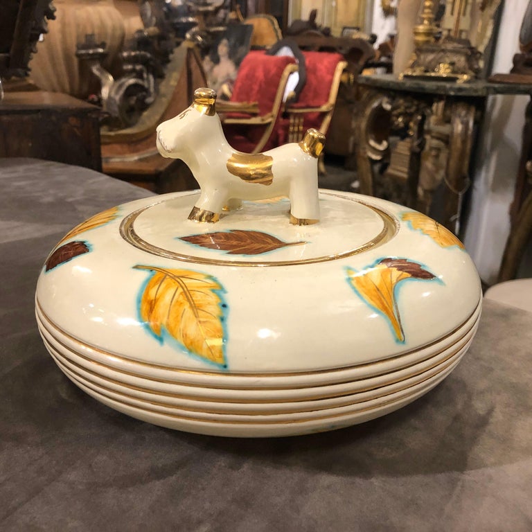 Set of Two Mid-Century Modern Deruta Ceramic Italian Boxes, circa 1960 ...