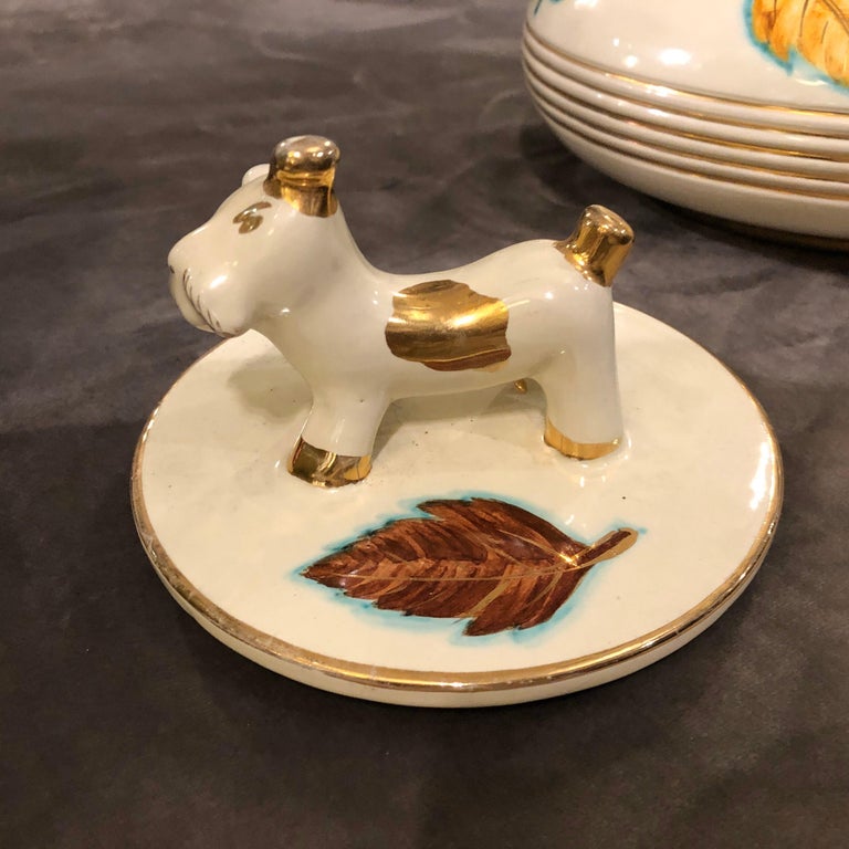 Set of Two Mid-Century Modern Deruta Ceramic Italian Boxes, circa 1960 ...