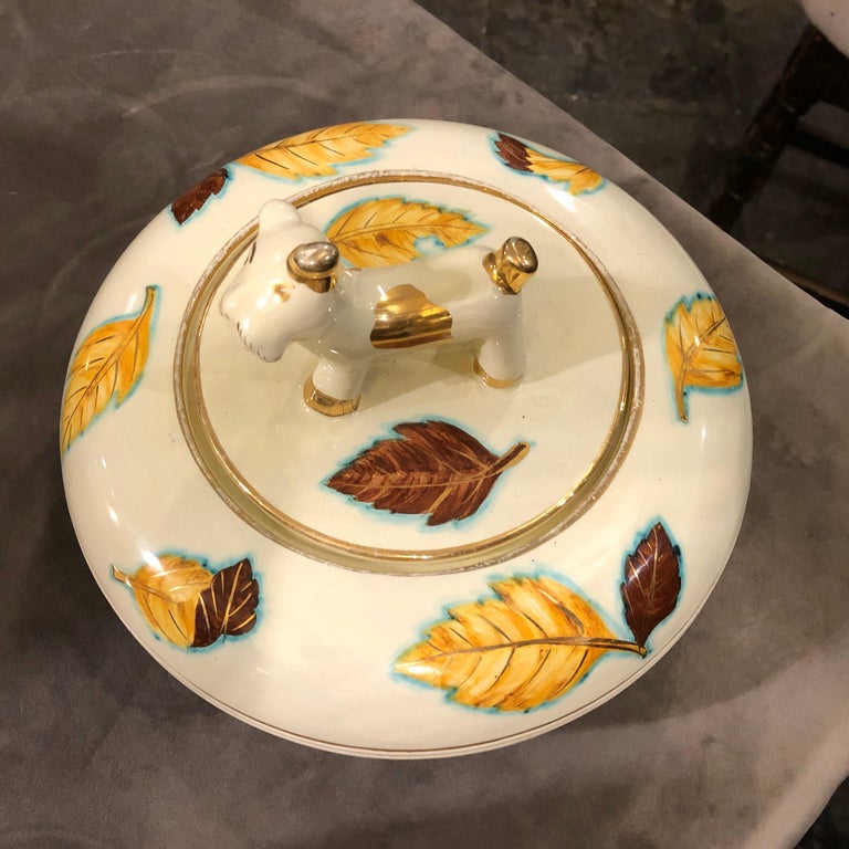 Set of Two Mid-Century Modern Deruta Ceramic Italian Boxes, circa 1960 ...