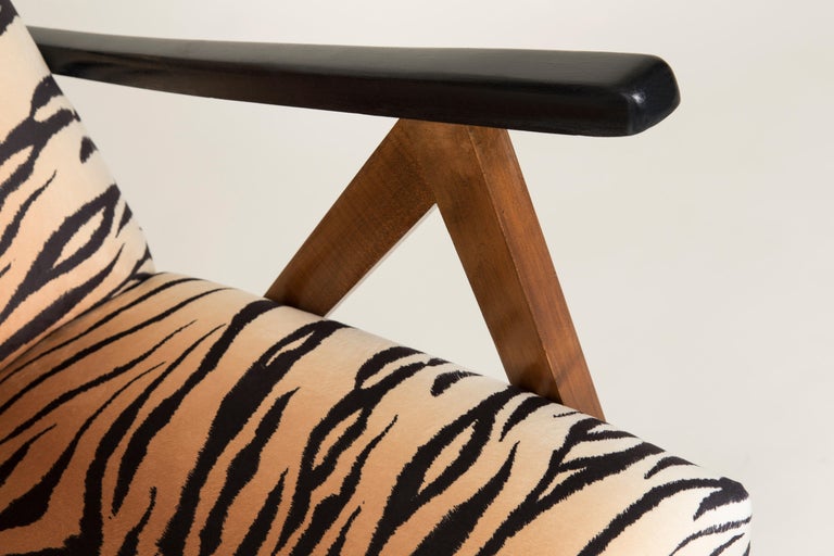 Set of Two Mid-Century Modern Tiger Print Armchairs, 1960s, Germany For ...