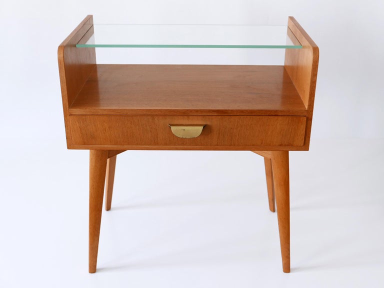 Set of Two Mid Century Modern Walnut Nightstands by WK Möbel Germany ...