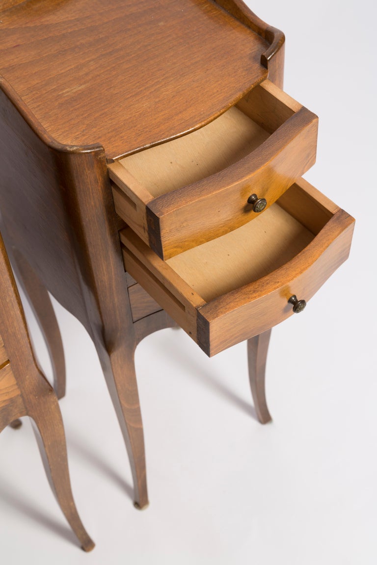 Set of Two Mid-Century Night Tables, Wood, France, 1960s For Sale at ...