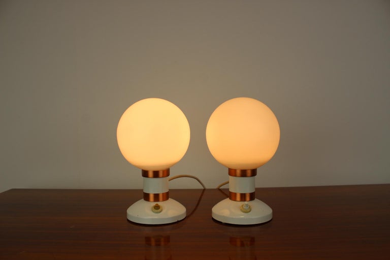 Set of Two Mid-Century Table Lamps/ Drukov, 1970's For Sale at 1stDibs
