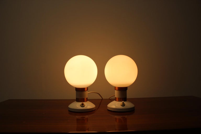 Set of Two Mid-Century Table Lamps/ Drukov, 1970's For Sale at 1stDibs