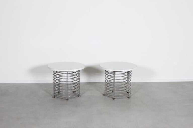 Set of Two ‘Pantonova’ Wire Tables by Verner Panton for Fritz Hansen ...