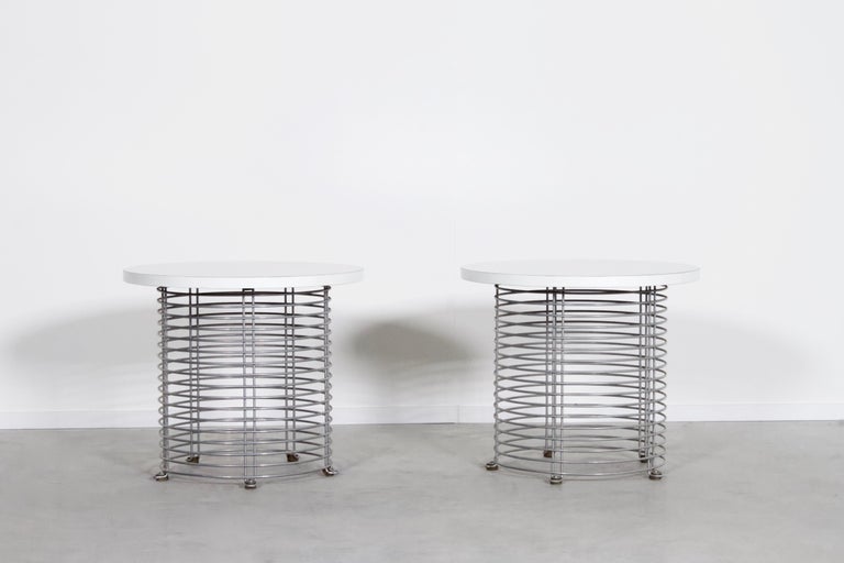 Set of Two ‘Pantonova’ Wire Tables by Verner Panton for Fritz Hansen ...