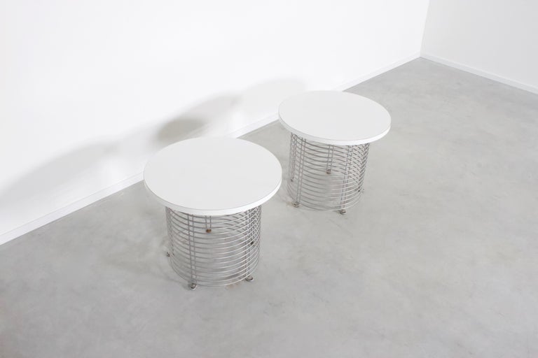 Set of Two ‘Pantonova’ Wire Tables by Verner Panton for Fritz Hansen ...