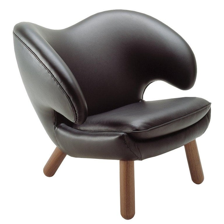 Set of Two Pelican Chairs in Leather and Wood by Finn Juhl For Sale at ...