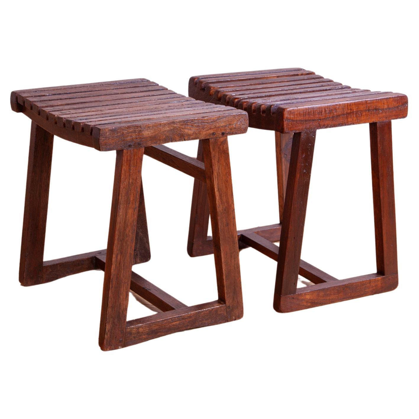 Pierre Jeanneret Stool at 1stDibs | pierre jeanneret stools