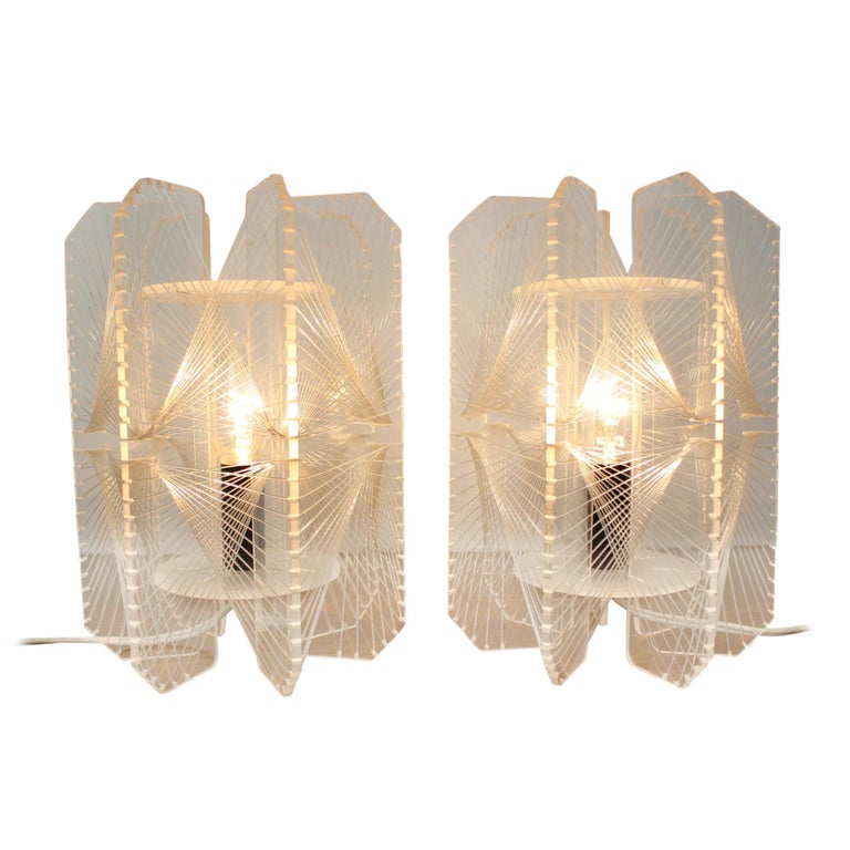 Set of Two Plastic Table Lamps, 1960s For Sale at 1stDibs