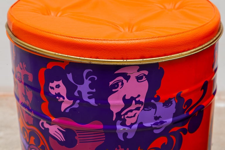 Set of Two Pop-Art, Flower Power Stools, 1960s For Sale at 1stDibs