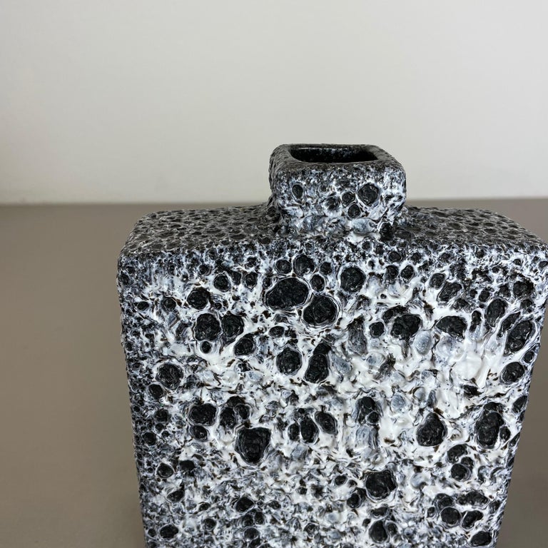 Set of Two Pottery Fat Lava Cubic Vases "Black-White" by Jopeko ...