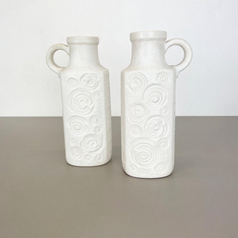 Set of Two Pottery Fat Lava Vases Jura "482-28" Made by Scheurich ...