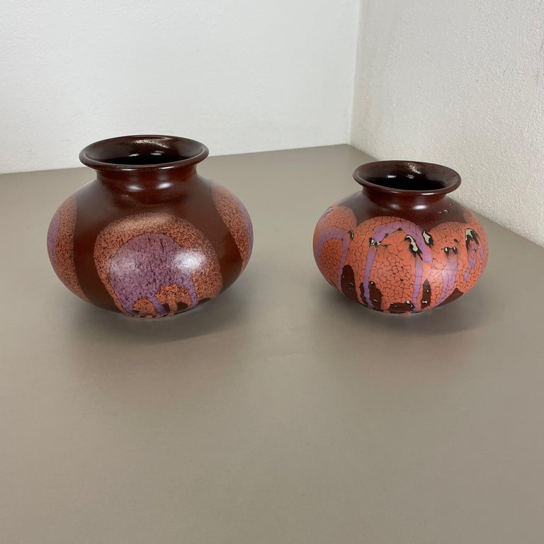 Set of Two Pottery Vases Objects by Steuler Ceramics, Germany, 1970s ...